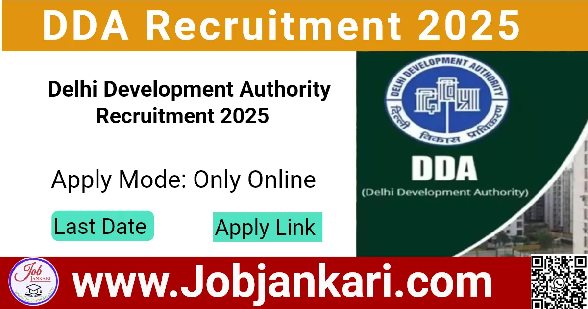 DDA Recruitment 2025